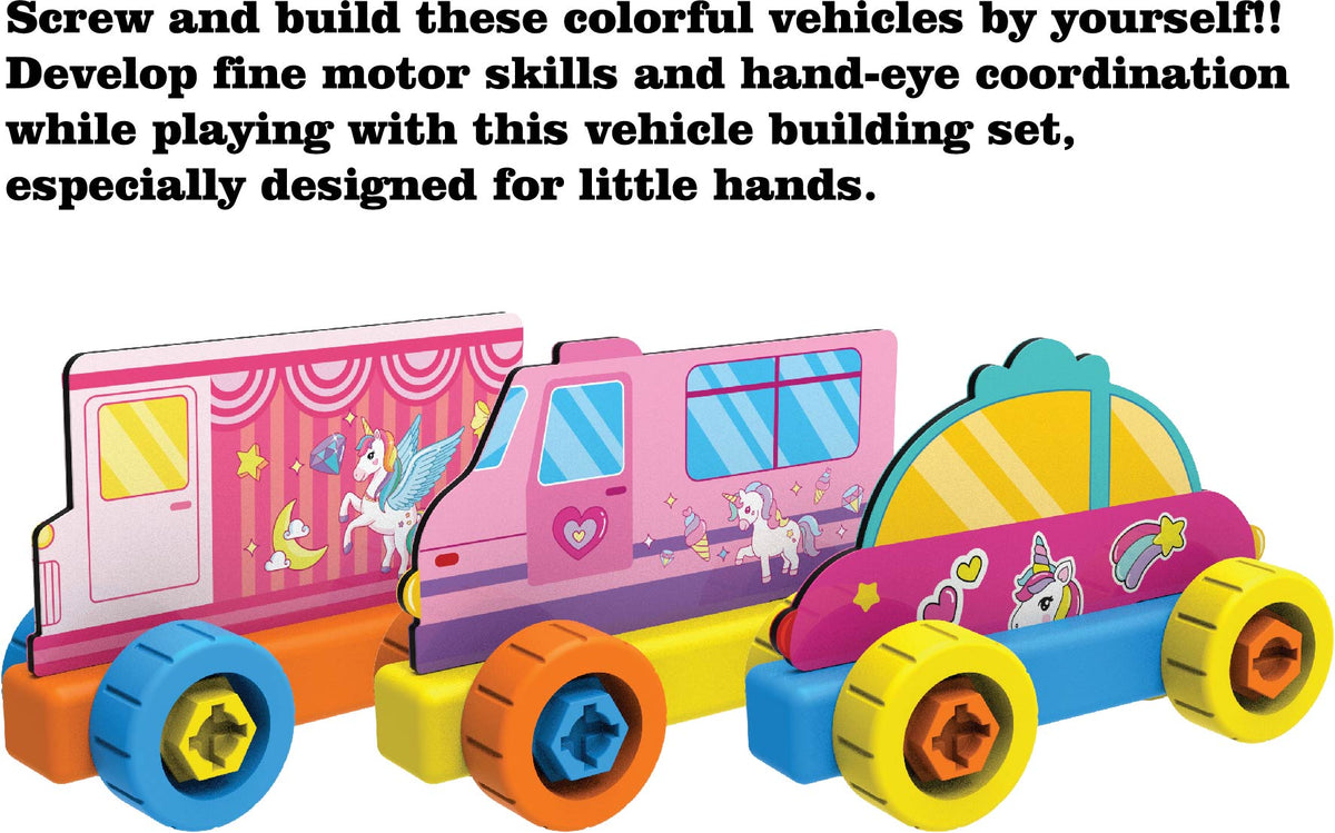 Build A Vehicle Fantasy Wheels | 3 in 1 A fun screw & unscrew activity ...